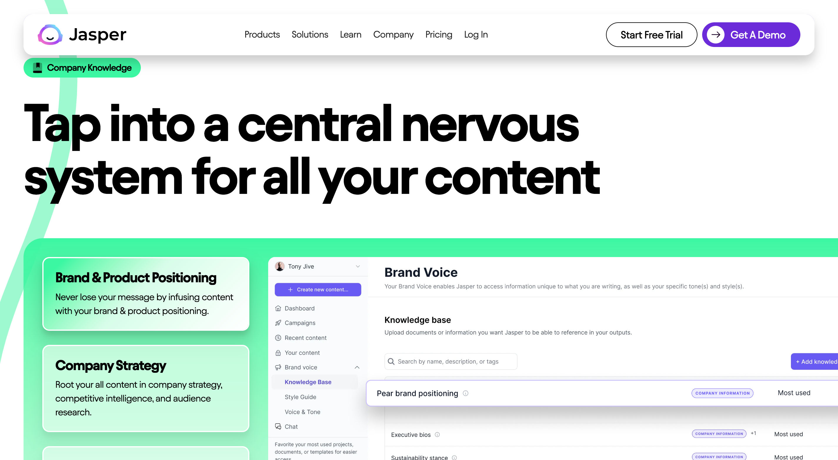Jasper AI Landing Page Example